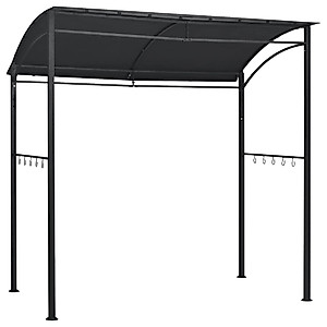 BBQ Gazebo,Park Gazebo,Grill Gazebo,Camping Gazebo,Hardtop Gazebo,Outdoor Gazebo,Weather Resistant,for Garden,Lawn,Patio,House,Yard,Beach,84.6"x59.1"x86.6" Anthracite Steel