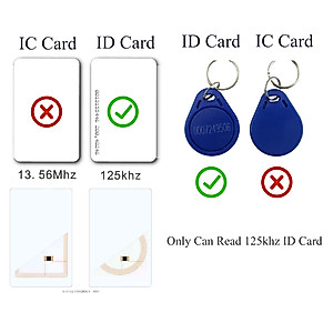 HiLetgo 125Khz EM4100 USB RFID ID Card Reader Swipe Card Reader Plug and Play with Cable First 10 Digit (Only Read 125kHz ID Card, See Product Pictures)