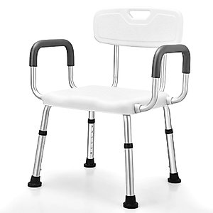 Sangohe Shower Chair for Inside Shower - Heavy Duty Shower Seat with Armrest and Back - Shower Chair for Elderly Adults - Shower Seats for Elderly - Shower Chair for Bathtub, 796B
