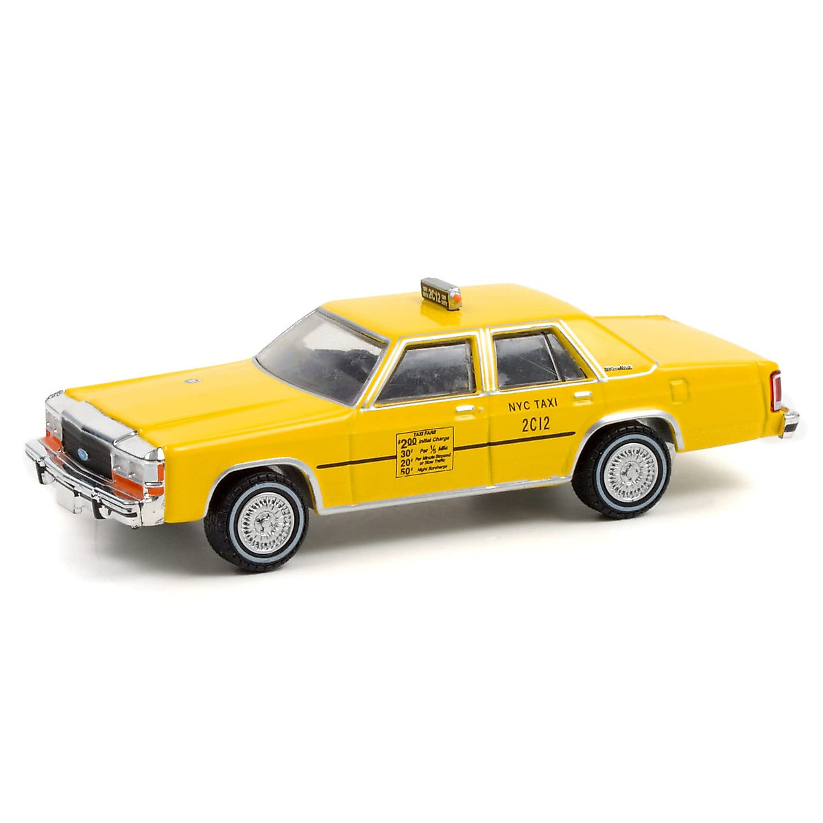 Greenlight 1991 Ford LTD Crown Victoria Yellow NYC Taxi (New York City) Hobby Exclusive 1/64 Diecast Model Car