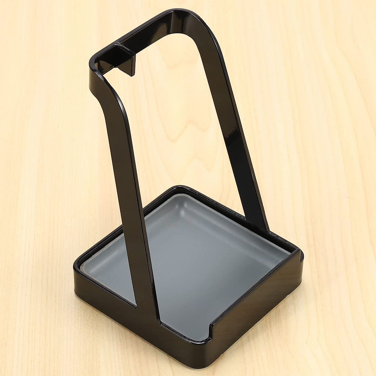 Pot Lid Holder,Spoon Rest Holder,Stainless Steel Lid Stand,Utensils in Kitchen,Black