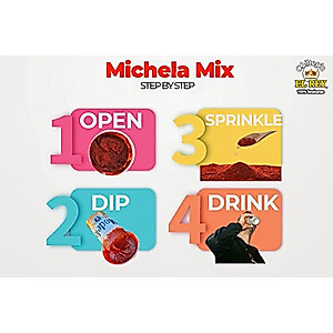 Michela Mix 2 Pack michelada Rimmer, Rimming Dip, Michelada and Fruit Dip, Chiltepin El Rey (Watermelon & Mango)