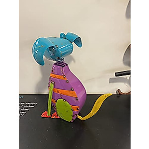Continental Art Center Inc. CAC20708B Fun Colorful Metal Cute Garden Statue, Dog, Multicolor