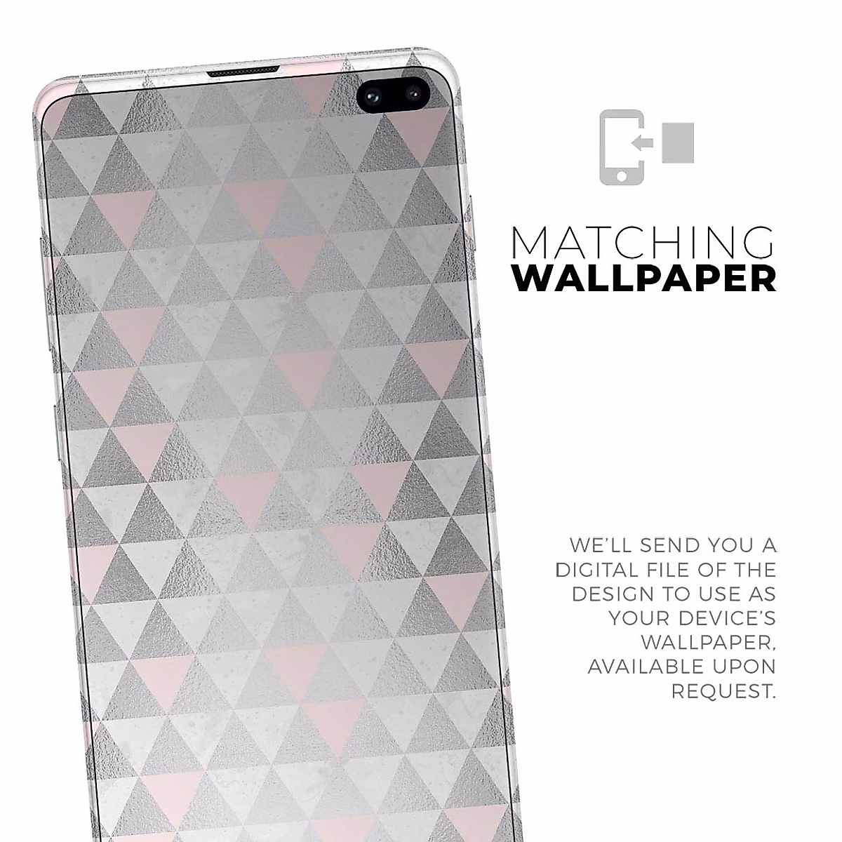 DesignSkinz Karamfila Silver & Pink Marble V13 Protective Vinyl Decal Wrap Skin Cover Compatible with The Samsung Galaxy S20 (Screen Trim & Back Glass Skin)