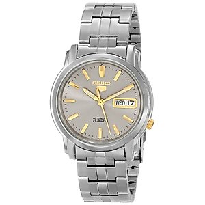 Seiko Men's SNKK67 "Seiko 5" Grey Dial Stainless Steel Automatic Watch
