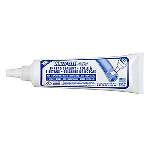 Vibra-TITE 460 White General Purpose Stainless Steel Anaerobic Thread Pipe Sealant, 250ml Tube