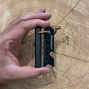 überleben Hexå Lite Ferro Rod Fire Starter for Survival – Up to 20,000 Strikes, 3" Long, 1/2" Thick Hexagon Fire Steel with Striker and Lanyard – Waterproof Flint and Steel for Camping