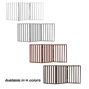 Pet Gate Collection – Dog Gate for Doorways, Stairs or House – Freestanding, Folding, Accordion Style, Wooden Indoor Dog Fence by Petmaker