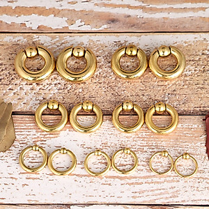 Oyaface 2 PCS 316 Stainless Steel Piercing Hoop Captive Bead Rings Tragus Ear Tunnels Hanger Weight Gauges Body Jewelry Gold 6G(4mm)