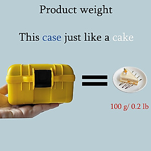 KEAIDE Small Box,Cute Travel Organizer Case Mini Tiny Plastic Storage Containers Portable - Easy to Clean - Portable and Dirt-Resistant(Yellow)