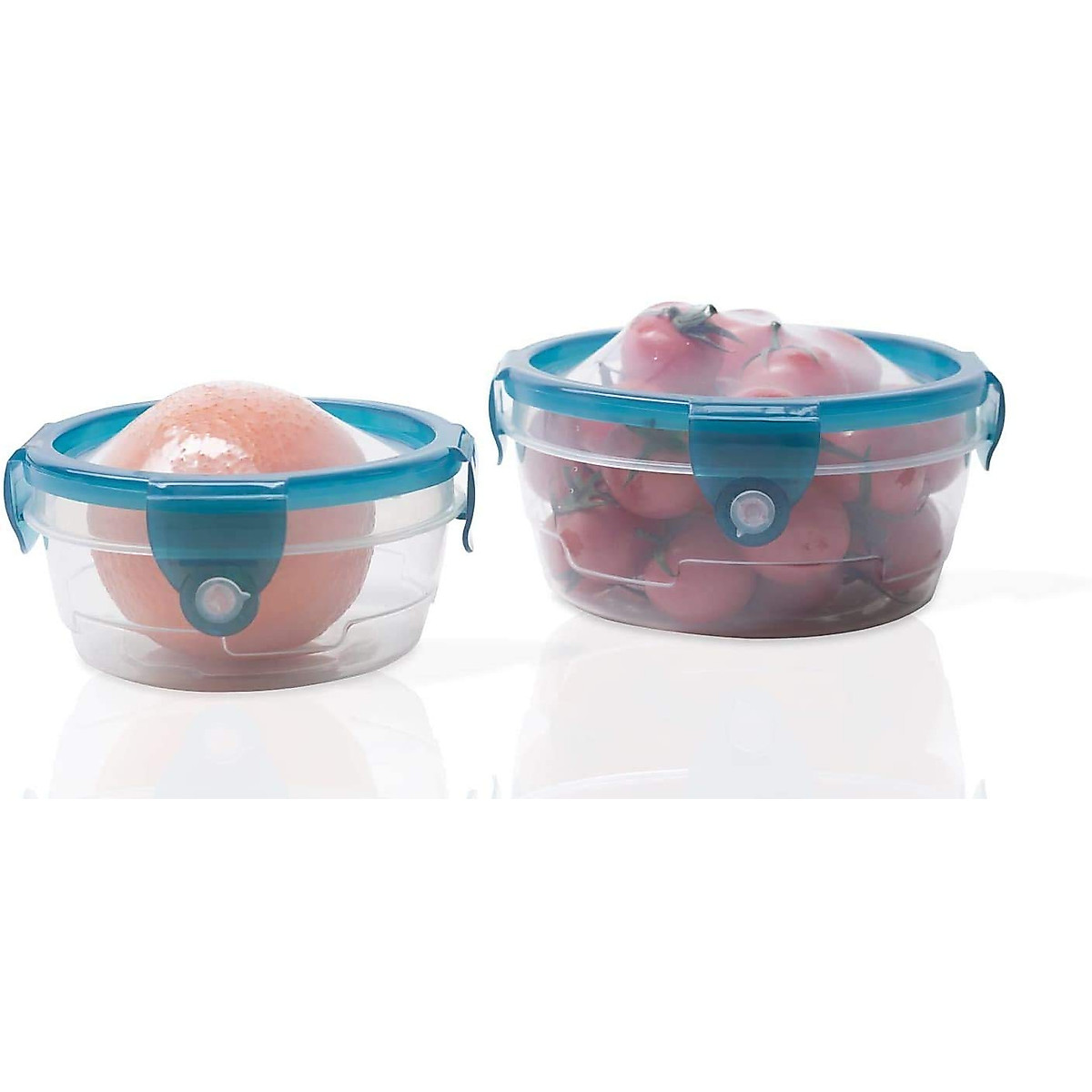 Handy Gourmet Flexi-Top Reusable Containers, BPA Free - Round, Set of 2