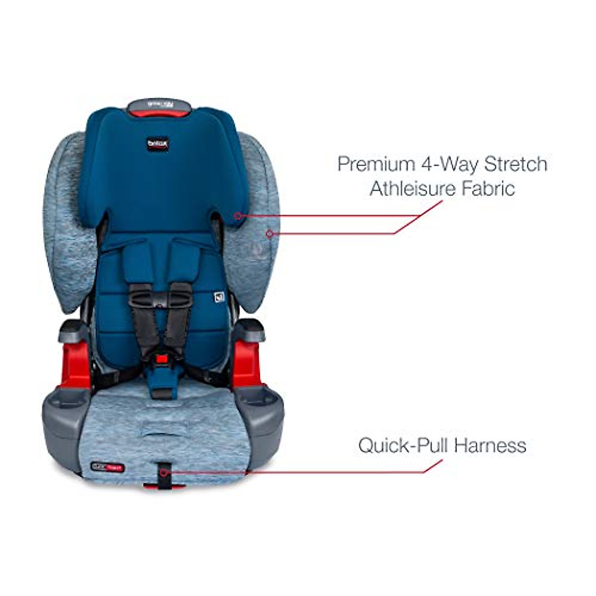 Britax Grow with You ClickTight Harness-2-Booster Car Seat, Seaglass , 26.5x17.75x25 Inch (Pack of 1)