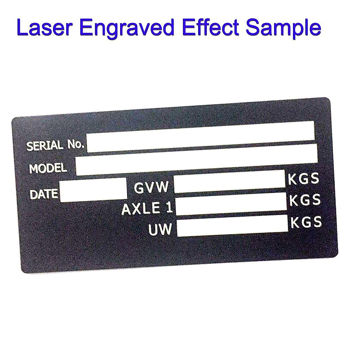 Ebamaz Anodized Aluminium Laser Engraved Mount Metal Plate Etching Sheets 100X50mm Round Corner with Adhesive­ (1 Color 1PCS, Blank, 4PCS)