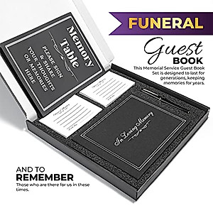 SAMKEDOO Funeral Guest Book | Funeral Book | Guest Book for Funeral | Celebration of Life | Funeral Guest Book for Memorial Service | Celebration of Life Guest Books | Share a Memory Cards