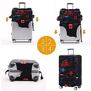 Travelkin Luggage Cover Washable Suitcase Protector Anti-scratch Suitcase cover Fits 18-32 Inch Luggage (M)