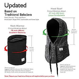 C CALOICS Ski Mask Winter Balaclava for Cold Weather Windproof Face Mask for Men Women Skiing Snowboading & Motorcycle Riding