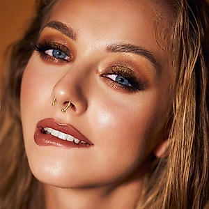 FIBO STEEL 18G-20G 18PCS Stainless Steel Body Jewelry Piercing Nose Ring Hoop for Women(6mix color 18pcs, 20G,6/8/10MM)