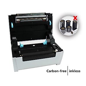 with U Disk (Driver.Software, Video are in U Disk) Label Maker Printer Thermal Barcode Shipping Printer Bluetooth and USB 110mm 4X6 Shipping Sticker Label Printer 4 inch (USB+Bluetooth Port)