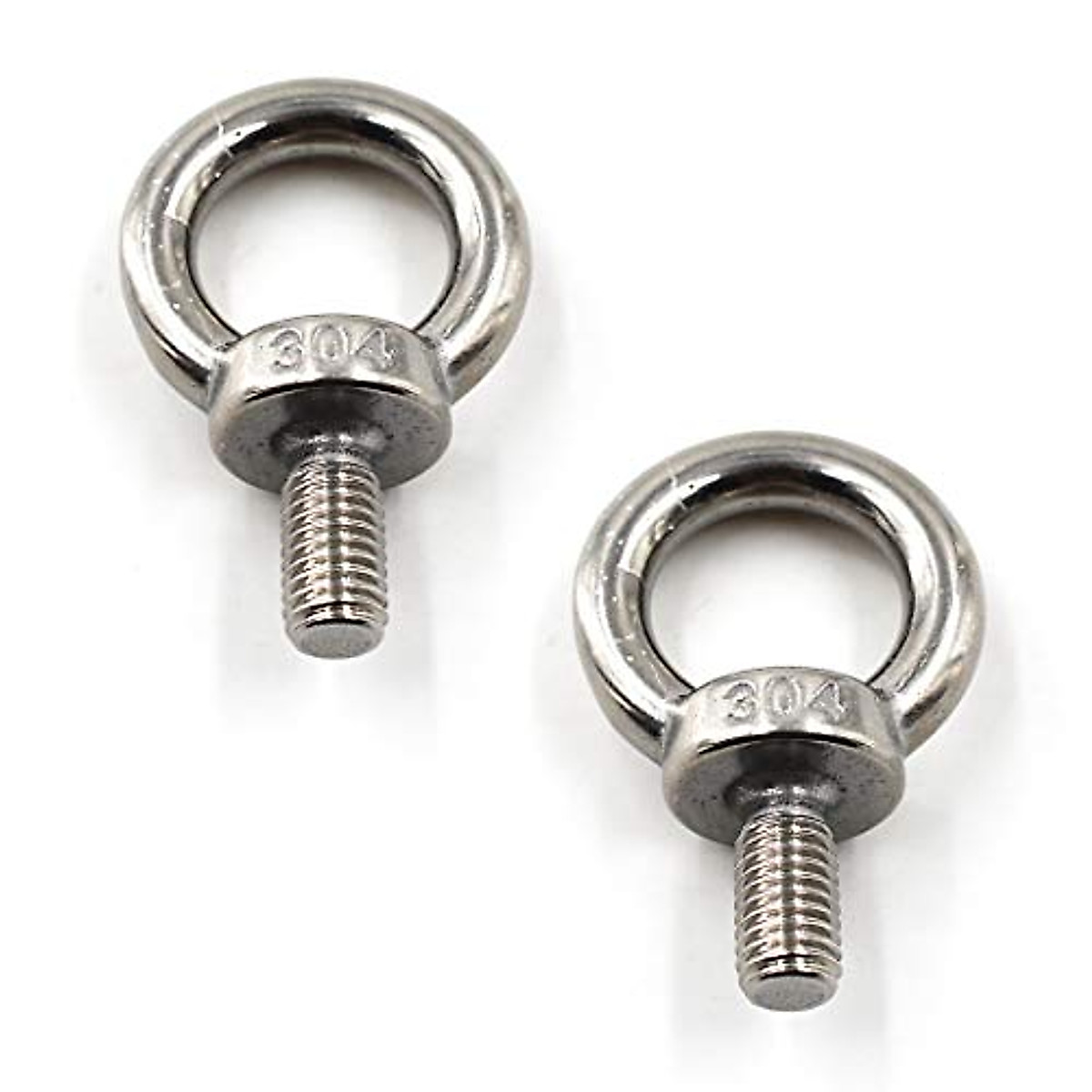 M3 Ring Shape Lifting Threaded Eye Bolt 304 Stainless Steel for Eye Nut Fastener-30 Pack