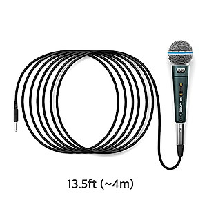 Dolphin MCX30 Handheld Dynamic Vocal Microphone, HQ Direct Connection Audio 1/4, Durable, Crystal Clea Sound, Detachable 14ft XLR Cable, Mic Stand Clip, & Carry Case
