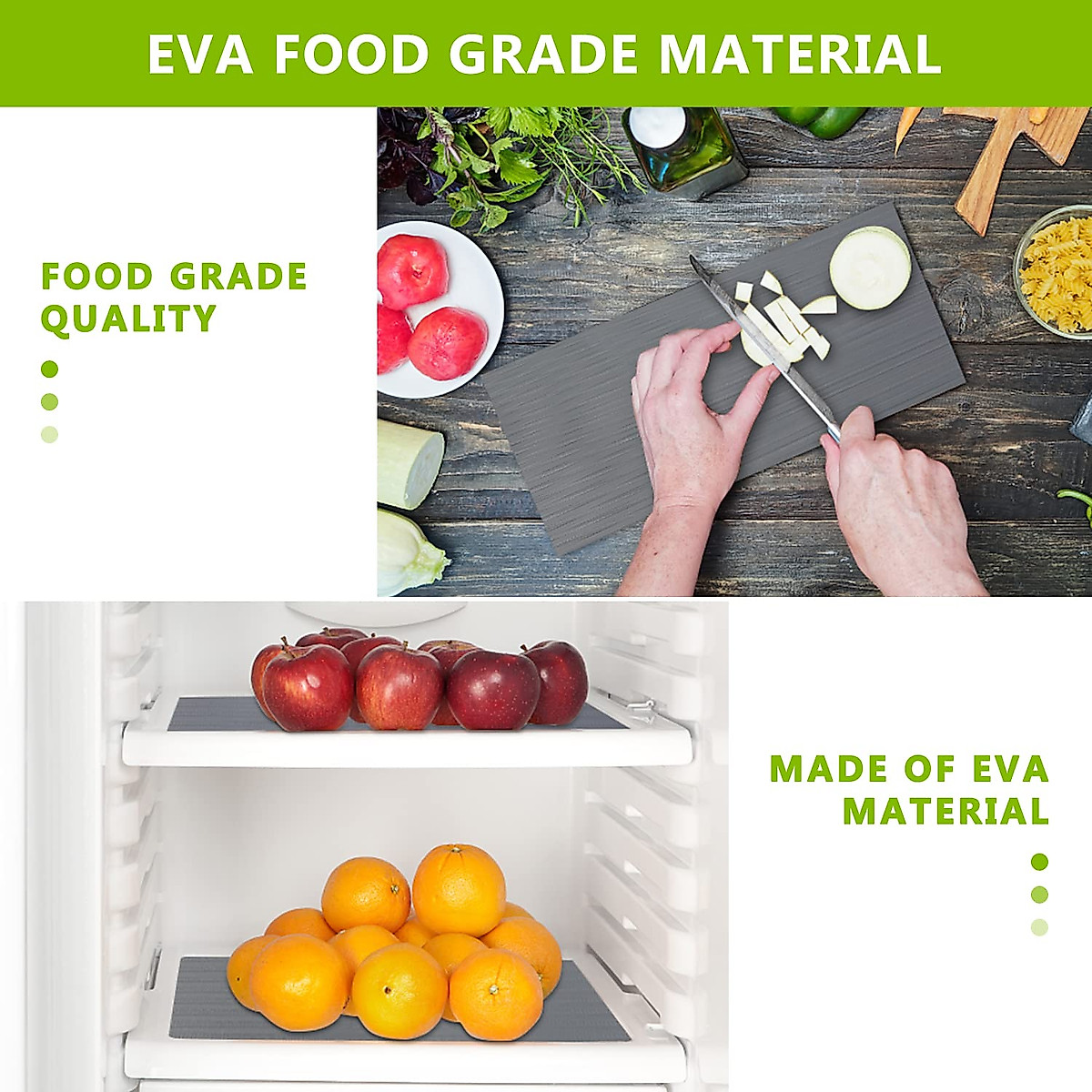 Drawer and Shelf Liner, Shelf Liner Grey Non Adhesive Refrigerator Mats Washable, No Odor Plastic Pantry Liners Wire Shelf Paper Drawer Liner for Cupboard Kitchen