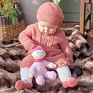 HABA Doll Snug Up Luisa 8" My First Baby Doll, Machine Washable & Safe for Birth & Up, Newborn Toys