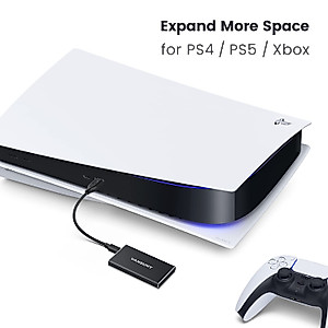 Vansuny 500GB Portable External SSD, USB 3.1 Gen2 450MB/s High-Speed Data Transfer, Metal USB C Mini Portable External Solid State Drive for PC, Laptop, Phones and More