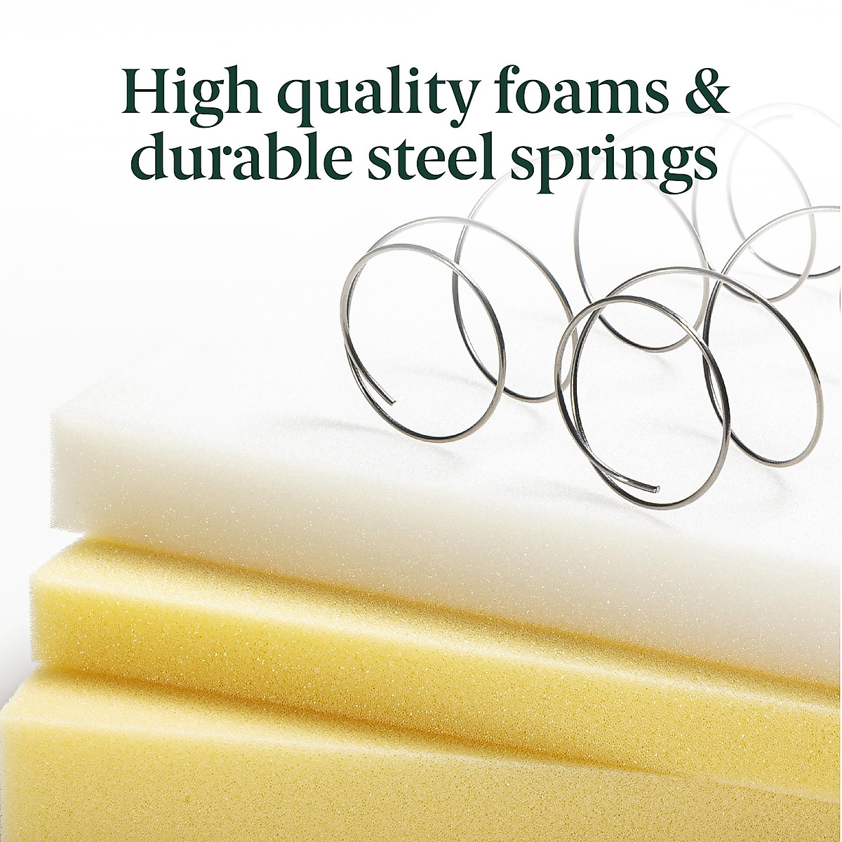 ZINUS 12 Inch Foam and Spring Hybrid Mattress [New Version], King, Fiberglass Free, Medium Firmness, Durable Support, Certified Safe Foams & Fabric, Mattress in A Box