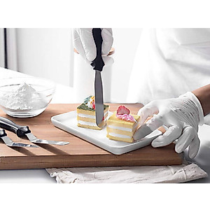 Naranqa Professional Offset Spatula Set with Plastic Handle - 3-Piece Stainless Steel Icing Spatula Variety Set & Cake Decorating Tools, Flexible Resistant Blades, 2 Angled and 1 Straight