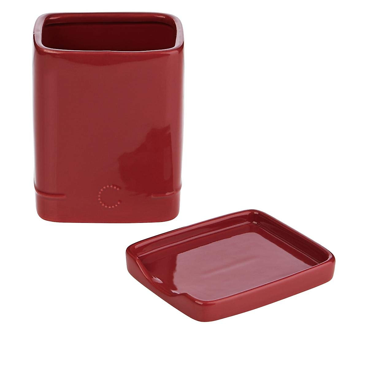 Curtis Stone 2-piece Spoon Rest and Utensil Crock Model 700-800