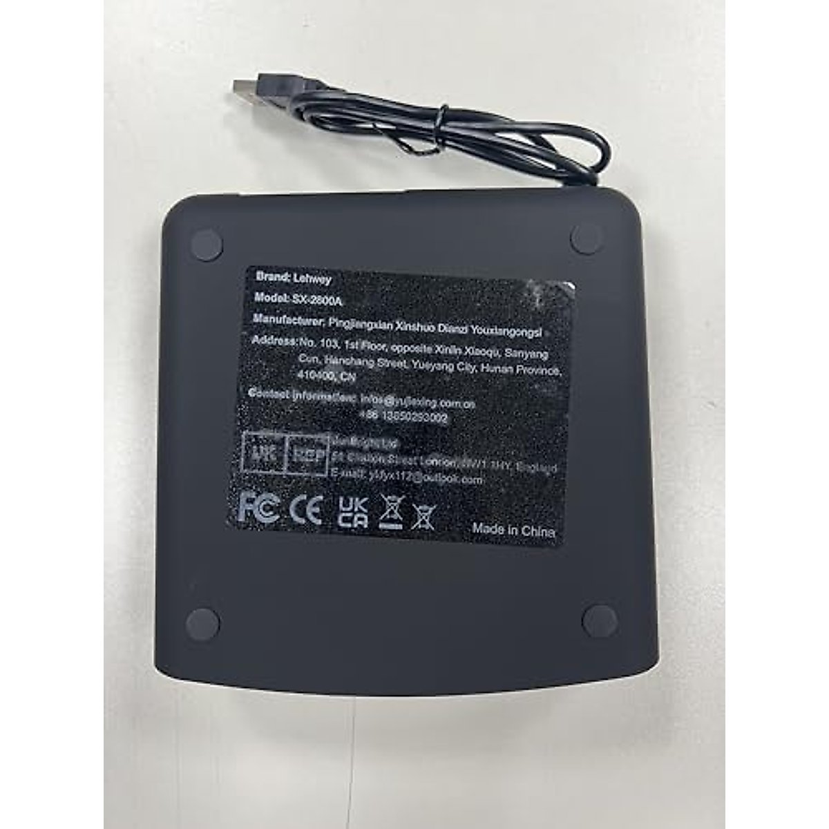 External Universal CD Player for Car - LEHWEY Portable CD Player with Extra USB Extension Cable, Plugs into Car USB Port, Laptop, TV, Mac, Computer, for Android 4.4 and Above Navigation