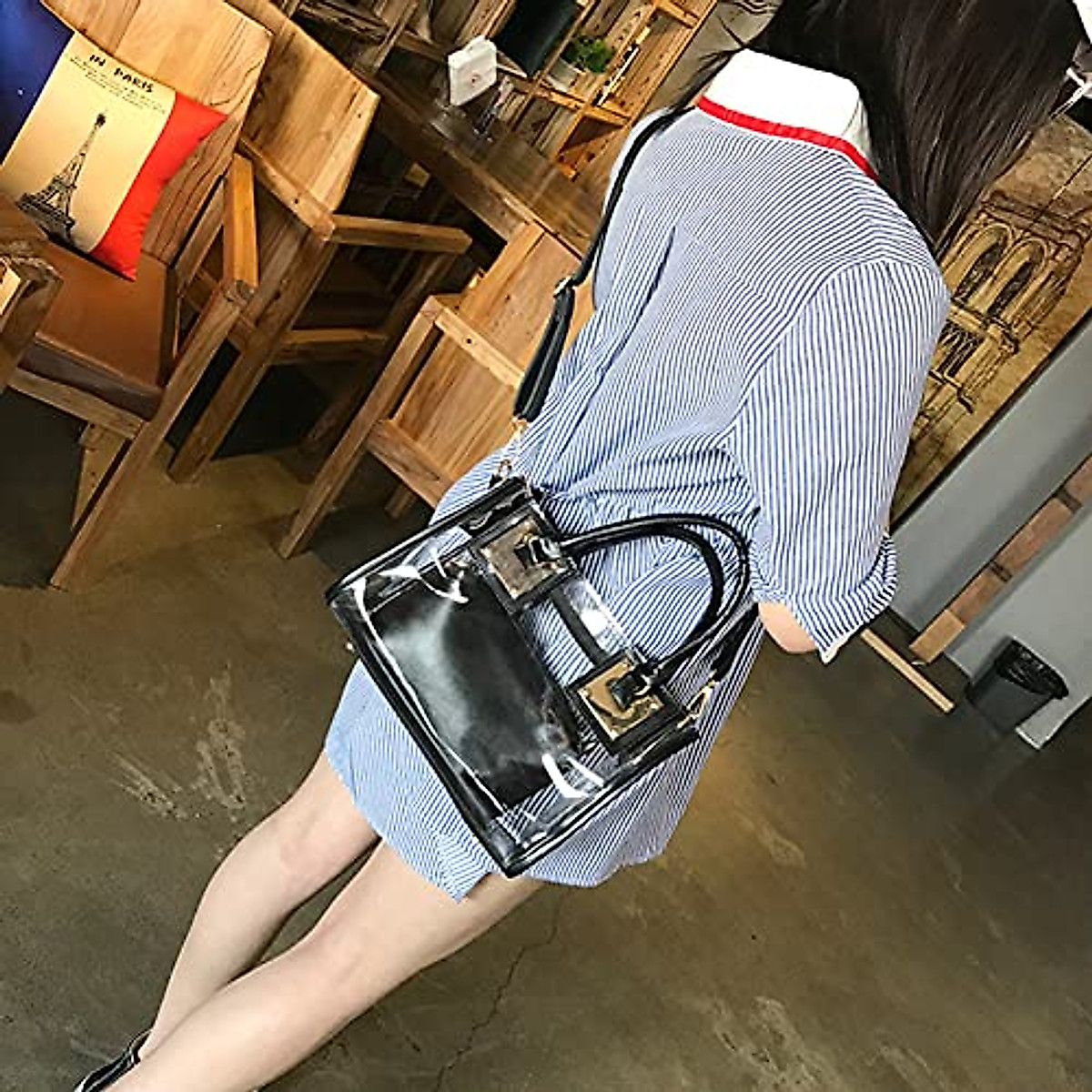 sikiwind Transparent PVC Shoulder Crossbody Bags Women Handbag Fashion Jelly Clear Beach Shopping Tote Female Travel Clutch