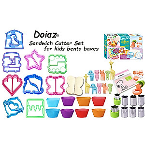 Sandwich Cutters for Kids Vegetable Fruit Fun Crust Cutters Shapes for Children Bento Box and Lunch Box of All Ages