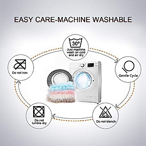 Delectable Garden Soft White Faux Sheepskin Faux Fur Chair Couch Cover Modern Area Rug Baby Blanket for Bedroom Floor Sofa Living Room Approx: 2 x 3 Feet - White