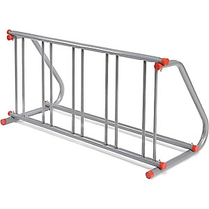 Global Industrial 61-5/8"L Grid Bike Rack, Single Sided, Powder Coated Steel, 5-Bike Capacity