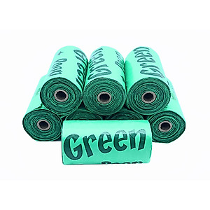 DB Green Sheep Biodegradable Dog Poop Bags, Extra Thick, Extra Strong, Split-resistant Leak-Proof Poop Bags for Dogs, 15 Doggy Bags per Roll, 8 Rolls per Box, Each Dog Poop Bag Measures 9 x 12.5 inch