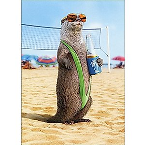 Otter Wearing Mankini Avanti Humorous/Funny Birthday Card for Him