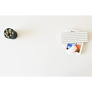 Kaboon 55x27.5 in White Tabletop, Wood Desktop One Piece, Reversible Melamine Countertop for Home and Office