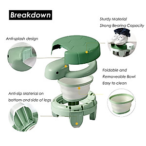 EASICOZI 4 in-1 Potty Training Toilet, Portable Potty Training Seat for Toddler Travel, Foldable Baby Travel Potty with 20 Disposable Potty Liners Carry Bags (Green)