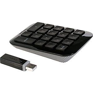 Targus Wireless Numeric Keypad, Black - Nano USB Receiver, Full-Size Keys for Increased Accuracy, Battery Life Indicator - Supports Windows, macOS, and Chromebook (AKP11US)