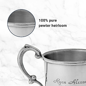Let's Make Memories Personalized Keepsake Pewter Baby Cup - Newborn Gift - Heirloom - New Parents