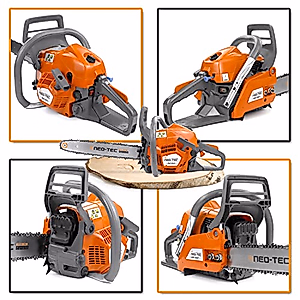 NEOTEC NH843 43cc Gas Chainsaw with 16 Inch Guide Bar and Chain, Power Chain Saw 2.95HP 2,2KW 16" Gasoline Chainsaws for Trees and Firewood Cutting, All Parts Compatible with Husqvarna 543XP Milling