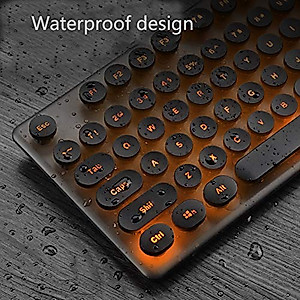 DFFGHKS LED Backlit Wired Keyboard Mechanical Gaming Keyboard, Ergonomic, dustproof and Waterproof, Suitable for laptops, Computers, laptops