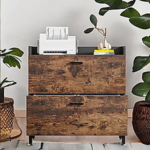 LITTLE TREE Large File Cabinet Lateral Filing Cabinets with 2 Drawers for Home Office, Industrial Wide Tall Filing Organization for Letter/Legal/F4/A4 File Size