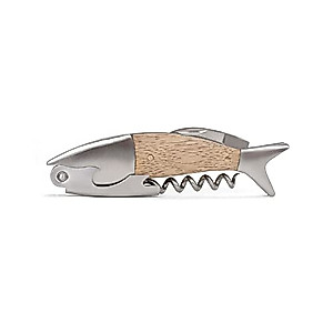 Kikkerland Lightwood Fish Corkscrew