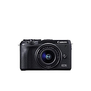 Canon EOS M6 Mark II (Black)+Ef-M 15-45mm F/3.5-6.3 is STM + Evf Kit (Renewed)
