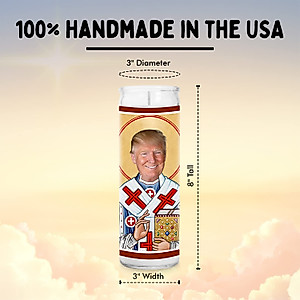 Celeb Prayer Candle Donald Celebrity Candle - Funny Saint Candle - 8 Inch Glass Votive - Handmade in USA - Novelty Gift for Celebrity Lovers