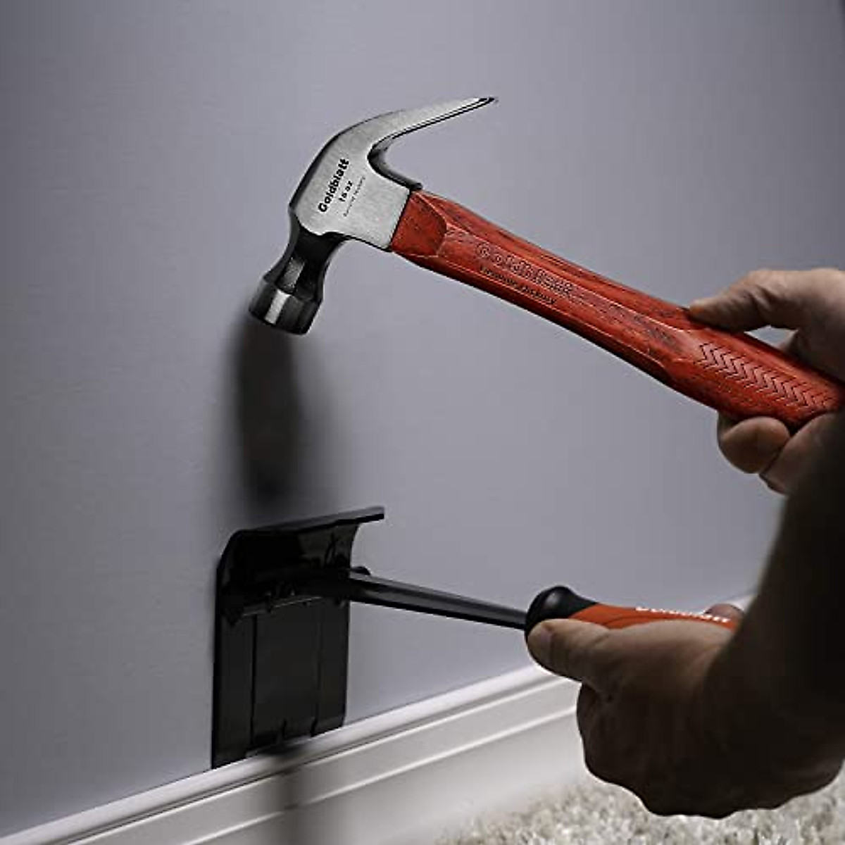 Goldblatt Trim Puller, Removal Multi-Tool & Heavy Duty Retractable Utility Knife & Claw Hammer with Hickory Handle for Baseboard, Molding, Siding and Flooring Removal, Remodeling