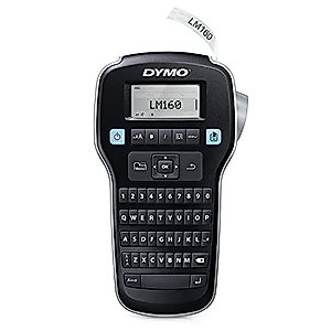DYMO Label Maker with 3 D1 Label Tapes | LabelManager 160 Portable Label Maker, QWERTY Keyboard, One-Touch Smart Keys, Easy-to-Use, for Home & Office Organization