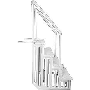 XtremepowerUS 32 Inch Safety Step Above Ground Swimming Pool Ladder /W Handle Slip Prevent